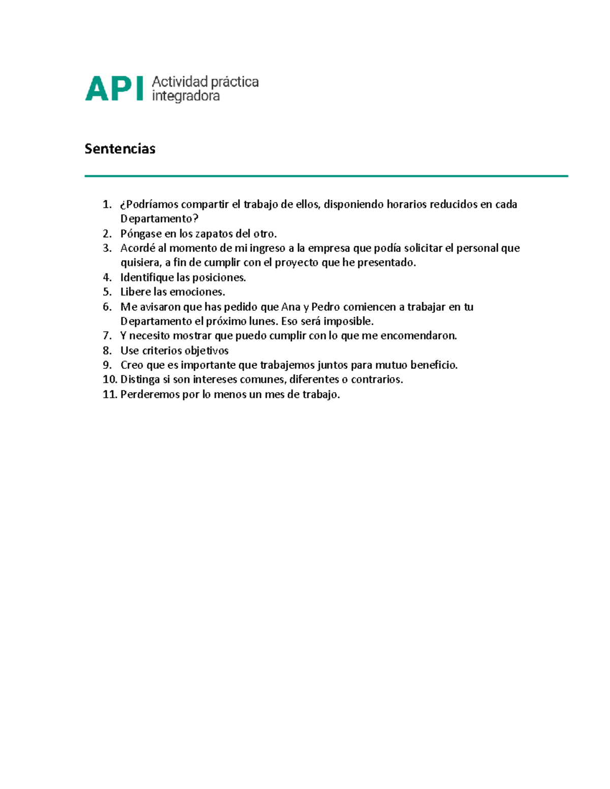 API2 - Sentencias - material para los practicos - Sentencias øPodrÌamos compartir el trabajo de ...