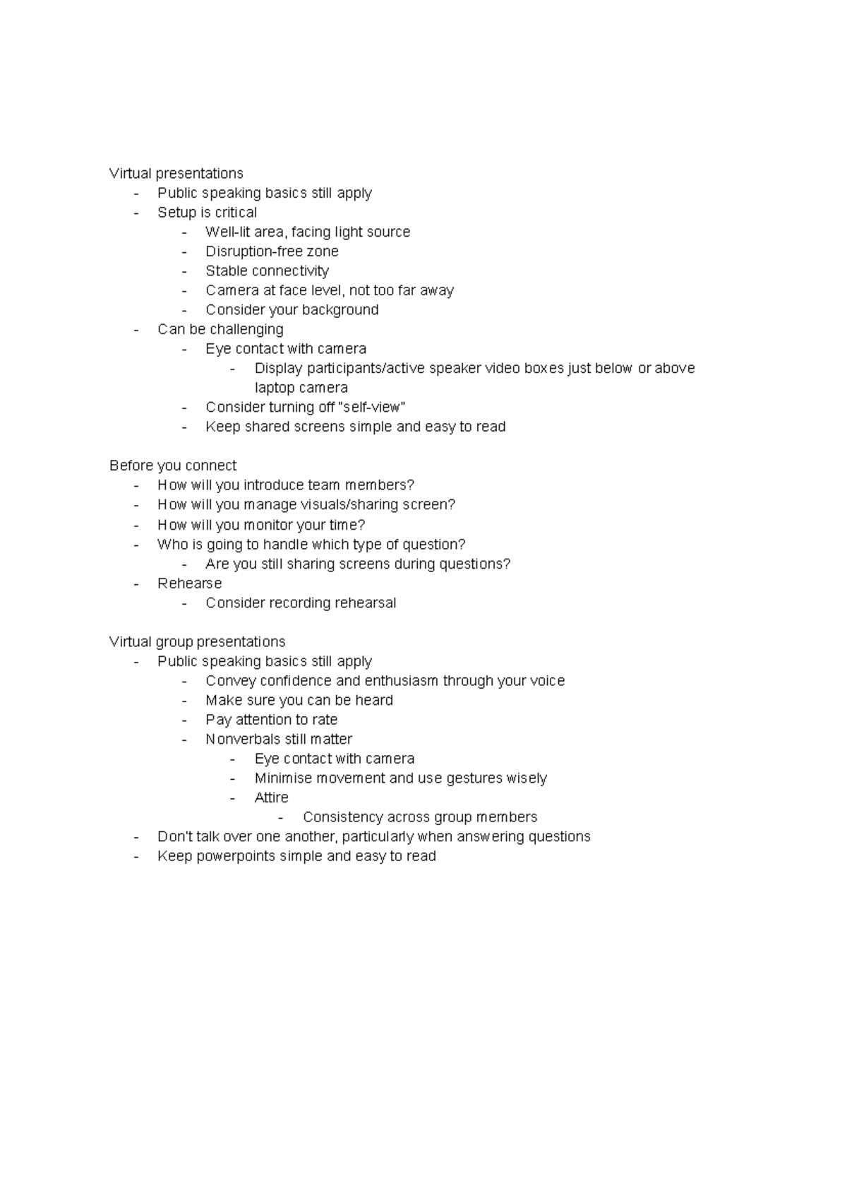 9 - Public Speaking notes - 9 LUWXDO SUHVHQWDWLRQV 3 XEOLF VSHDNLQJ ...