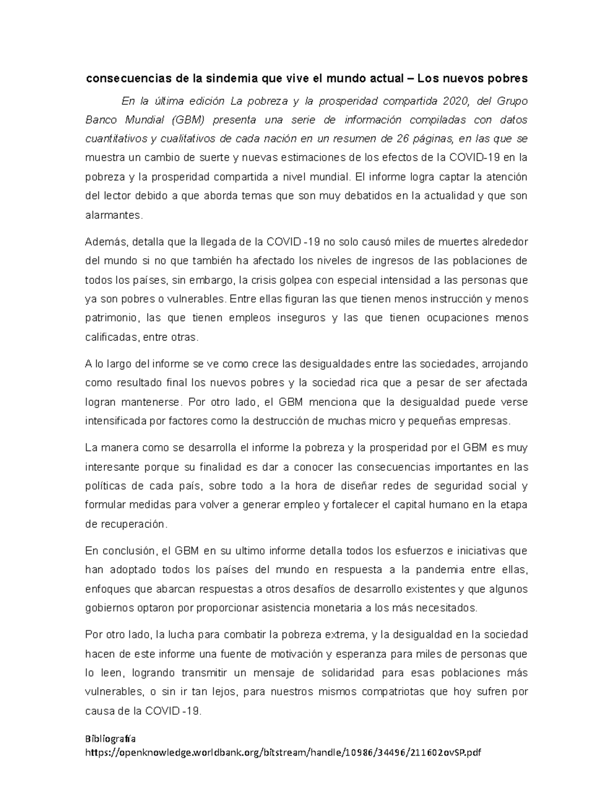 Consecuencia DE LA Covid 19 - consecuencias de la sindemia que vive el ...