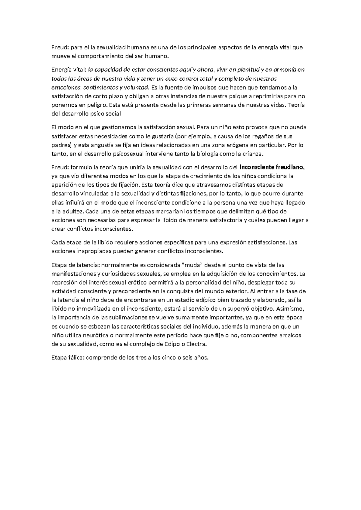 Segundo modulo - Freud: para el la sexualidad humana es una de los principales aspectos de la ...