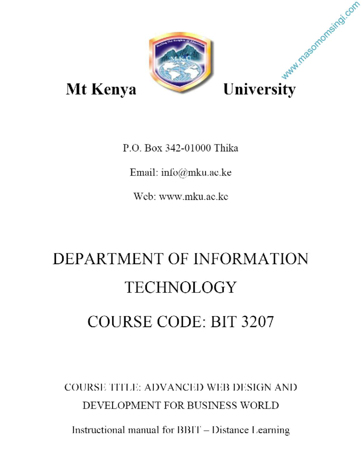 Advanced Web Design and Development - Database Systems - Studocu