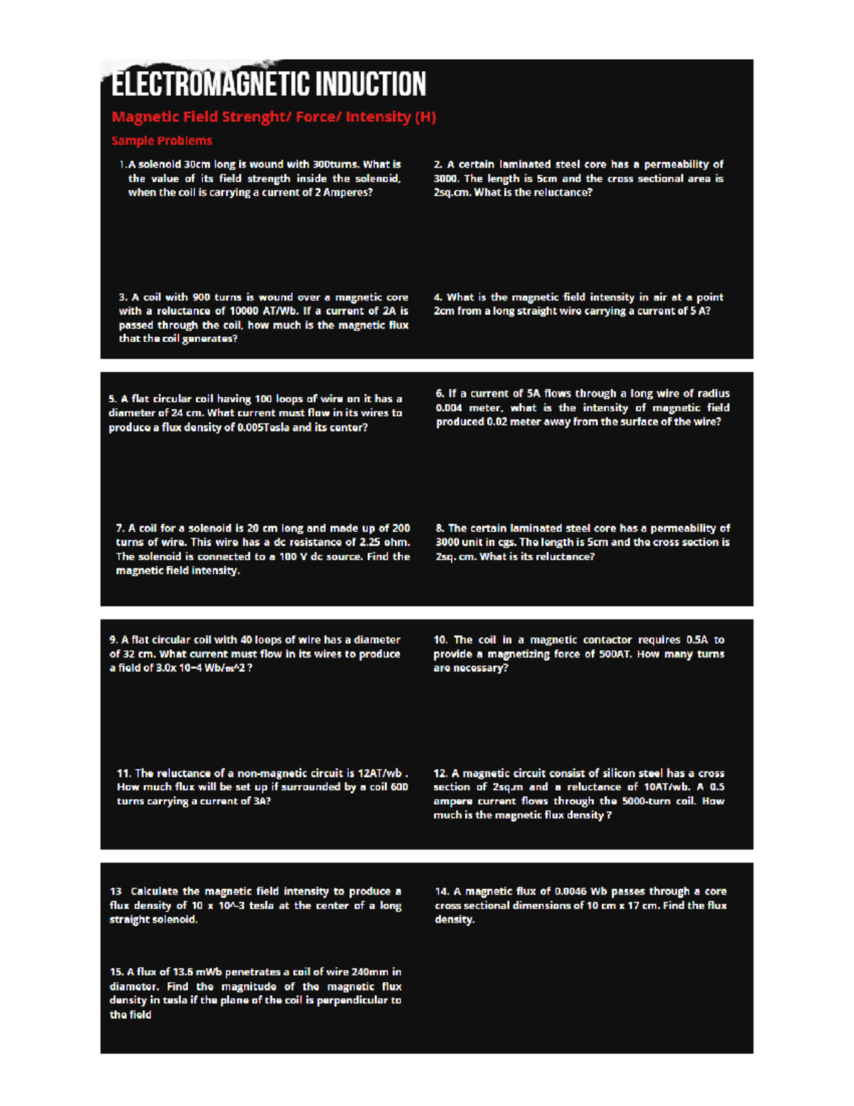 Homework 1 - Problems related Magnetic - Electrical Engineer - Studocu