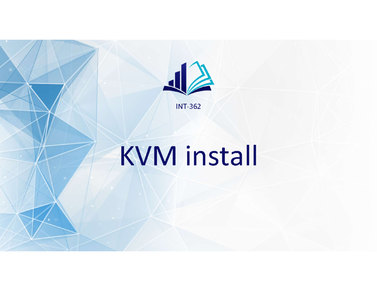 KVMInstalation - KVM install INT- 1 to the VM Settings - Hardware page ...