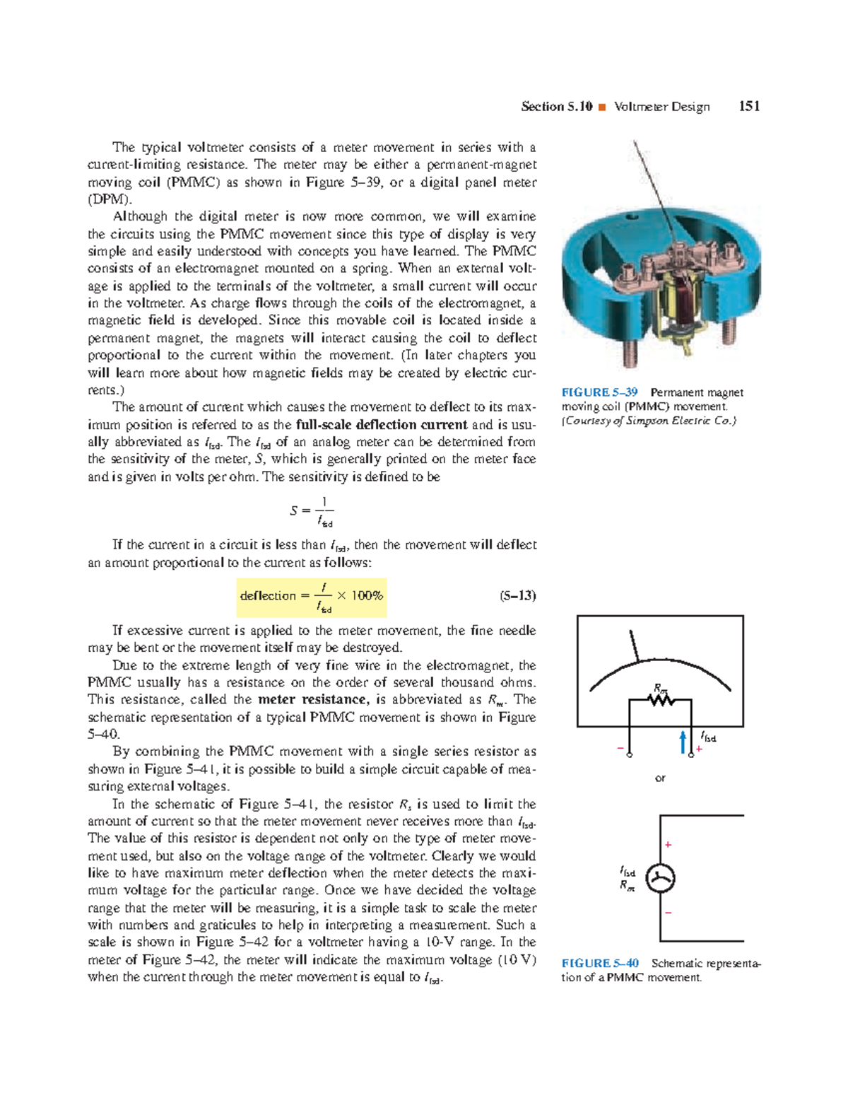 Circuit Analysis - The typical voltmeter consists of a meter movement in series with a - Studocu