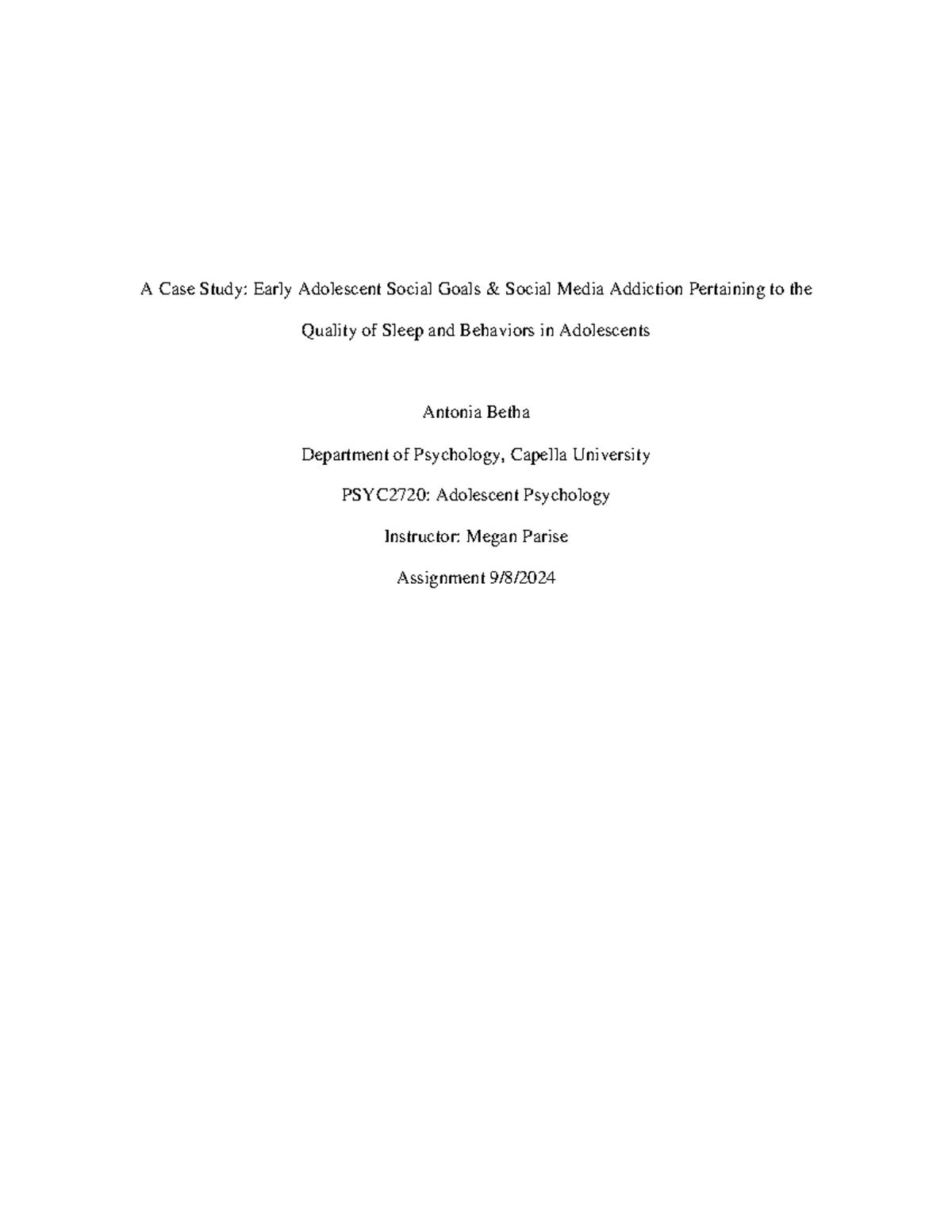 case studies paper - PSYC2720 - CU - Studocu