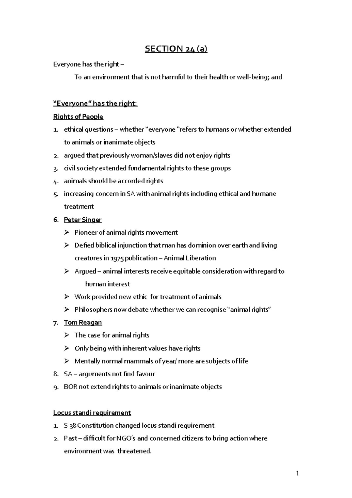 Section 24 (a) of NEMA - Environmental law - SECTION 24 (a) Everyone ...