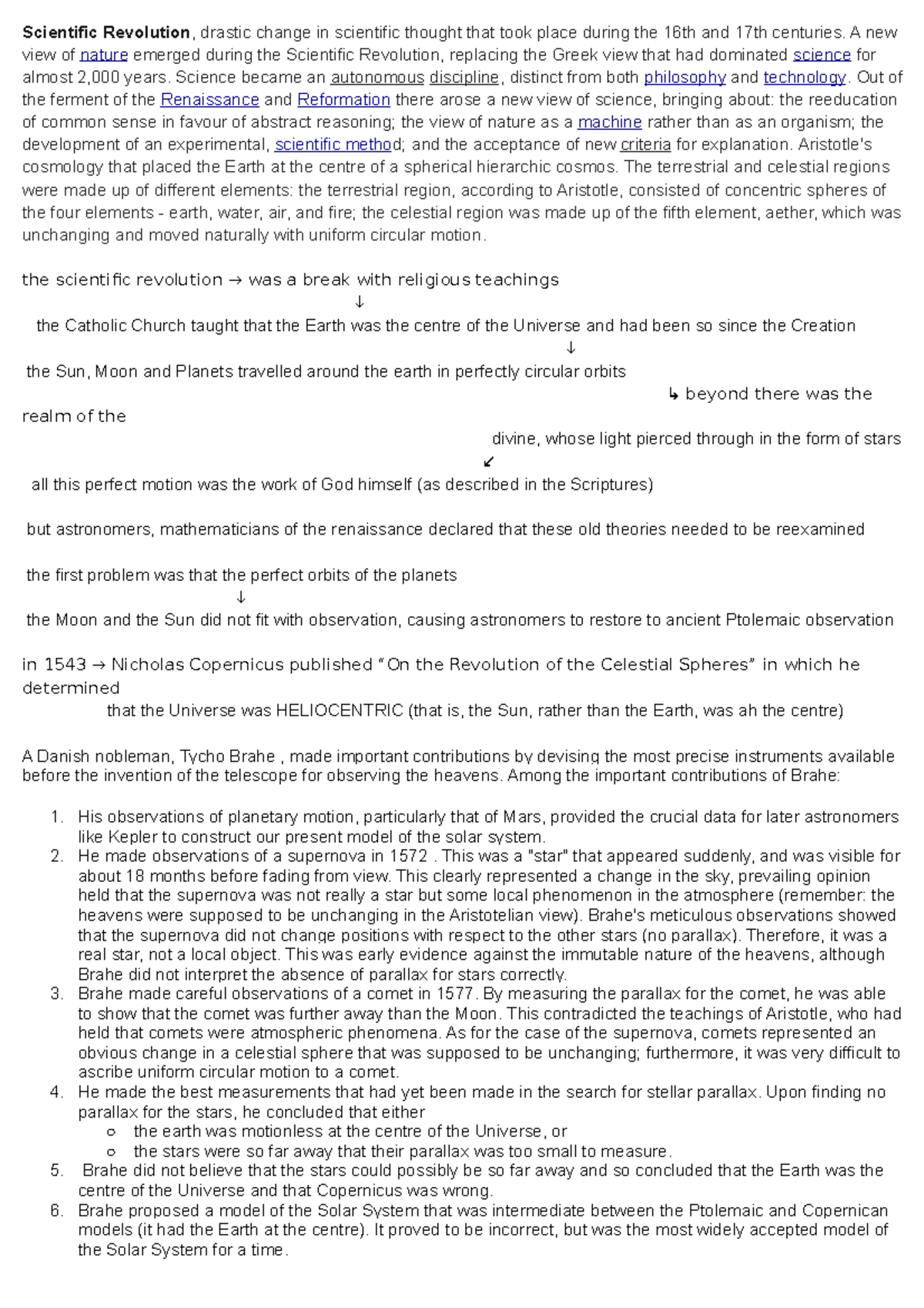 The scientific revolution - Scientific Revolution, drastic change in ...