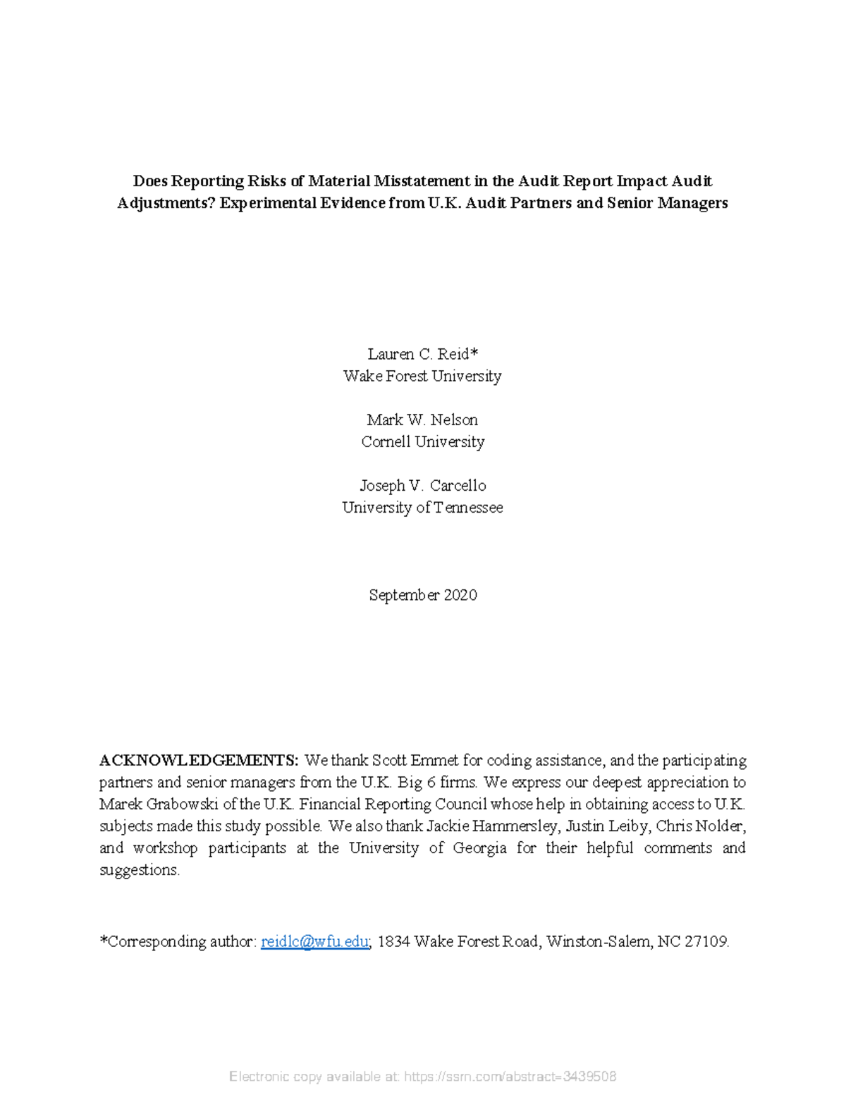 SSRN-id3439508 - Reading that helps for assignment - Does Reporting ...