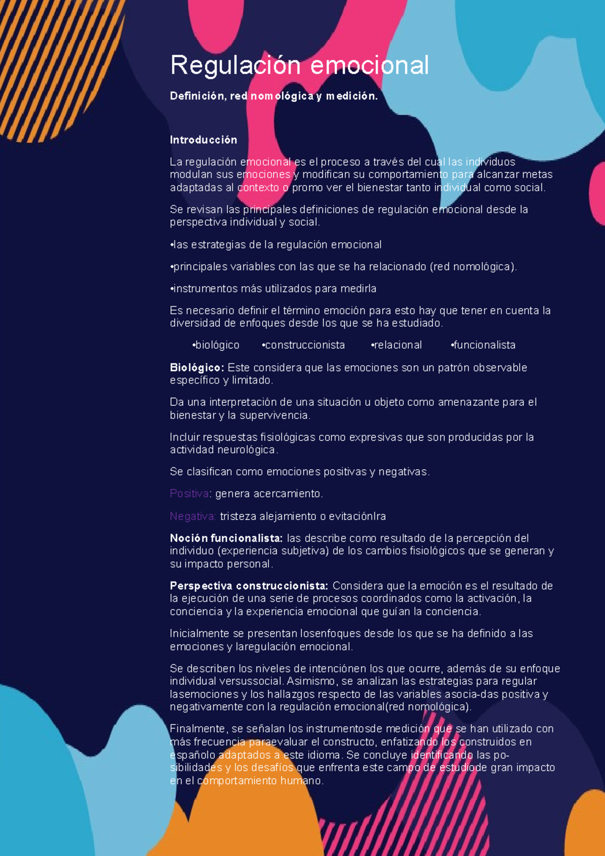 Analisis Regulación emocional - Regulación emocional Definición, red ...