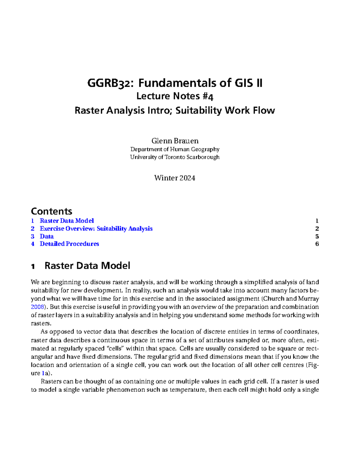 GGRB32 Lect04 Raster Analysis Suitability Work Flow - GGRB32: Fundamentals of GIS II Lecture ...