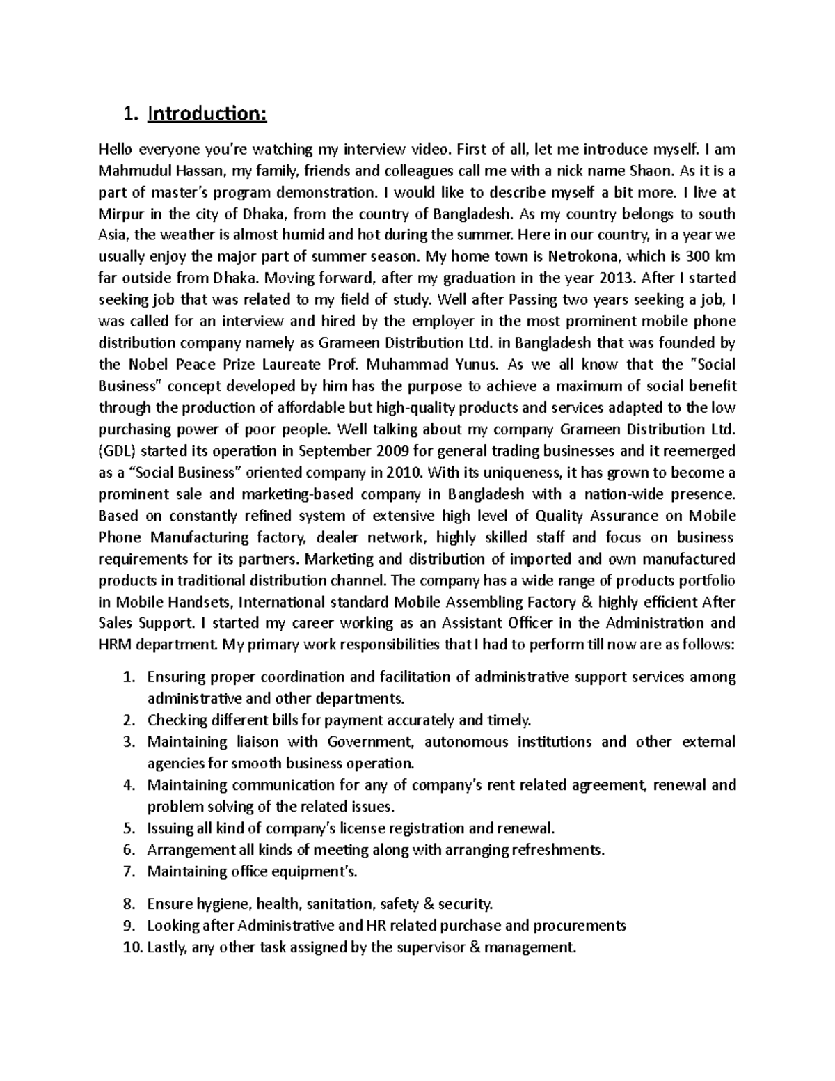 Introduction - 1. Introduction: Hello everyone you’re watching my ...