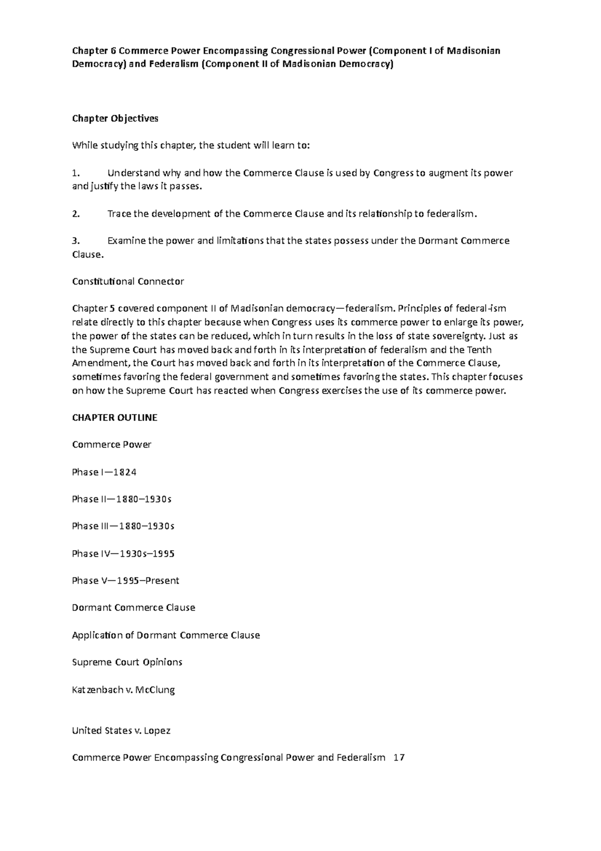 Ch06 Commerce Power Encompassing Congressional Power - Trace the ...