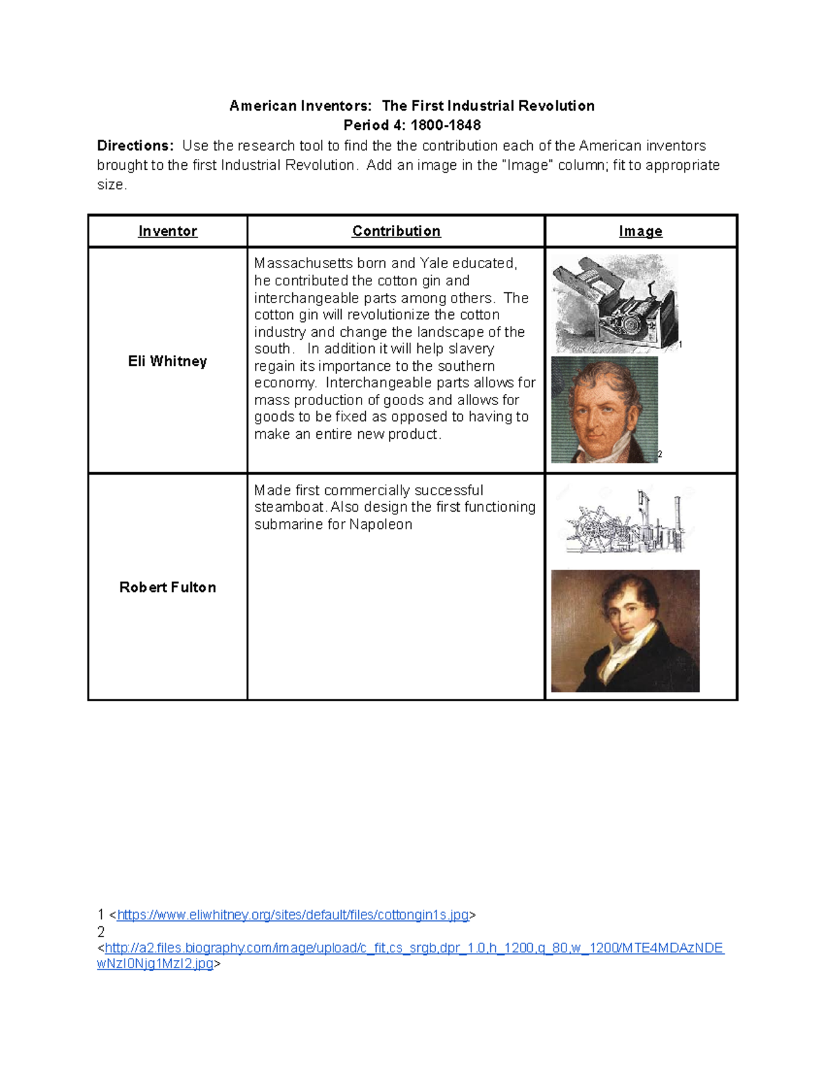 D. American Inventors (Period 3) - American Inventors: The First ...