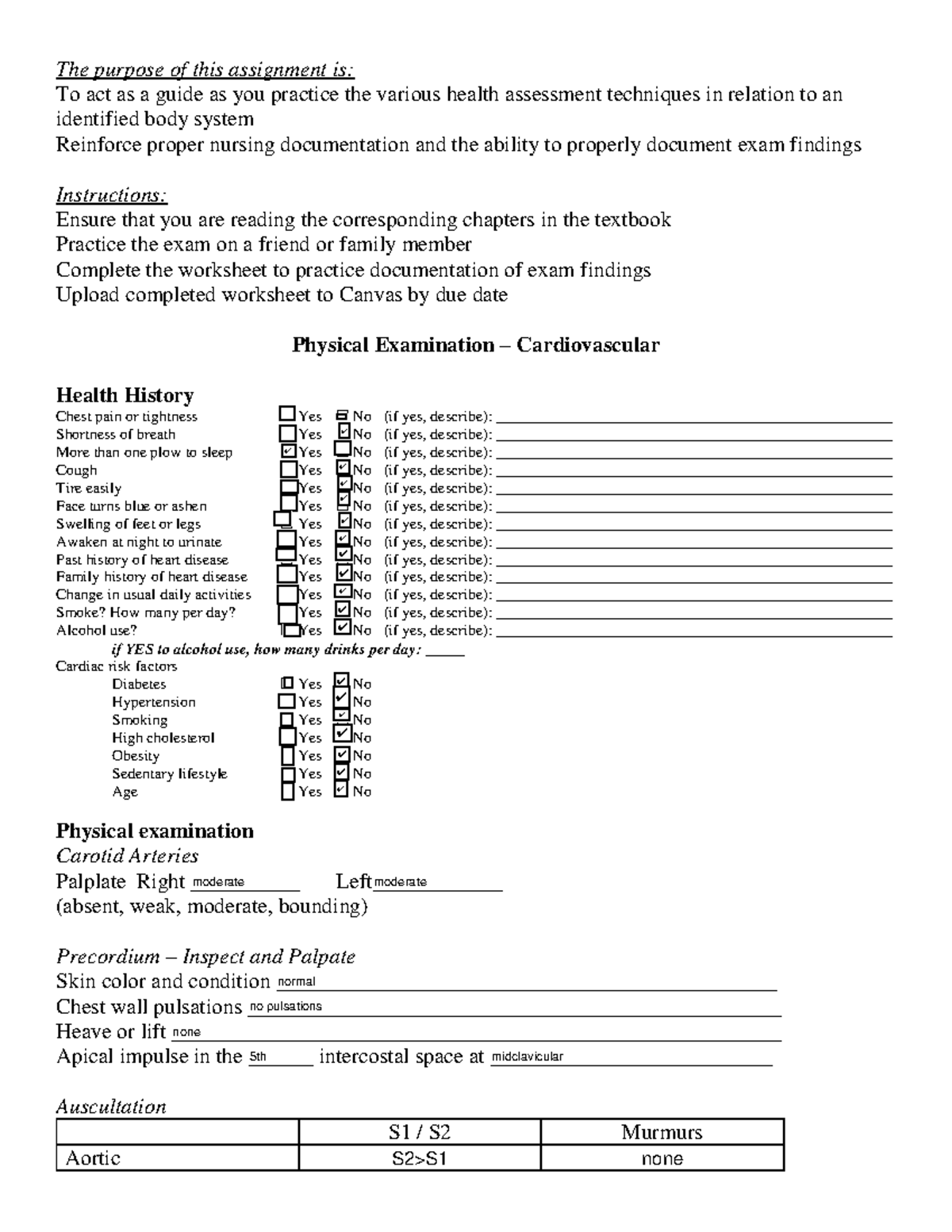 Cardiovascular writeable assignment - The purpose of this assignment is ...