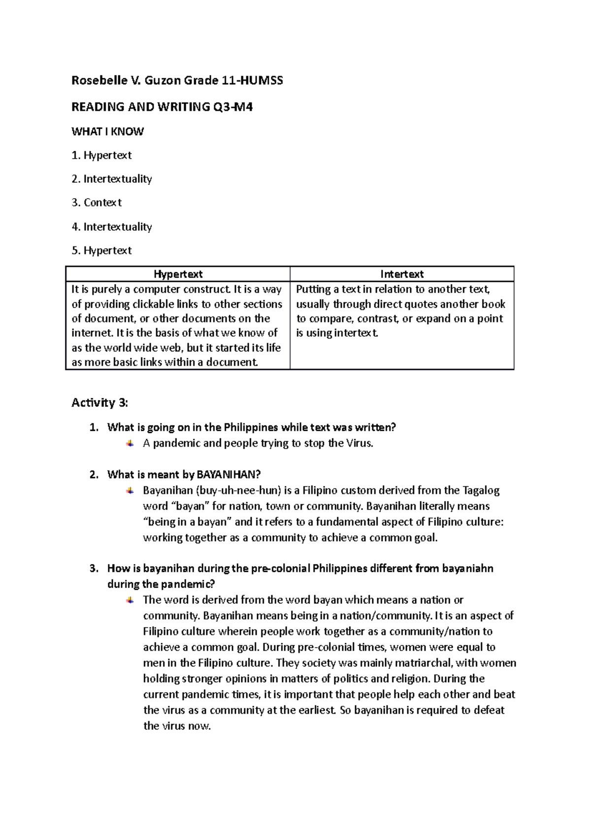 Reading and Writing Q3-M4 - Rosebelle V. Guzon Grade 11-HUMSS READING ...