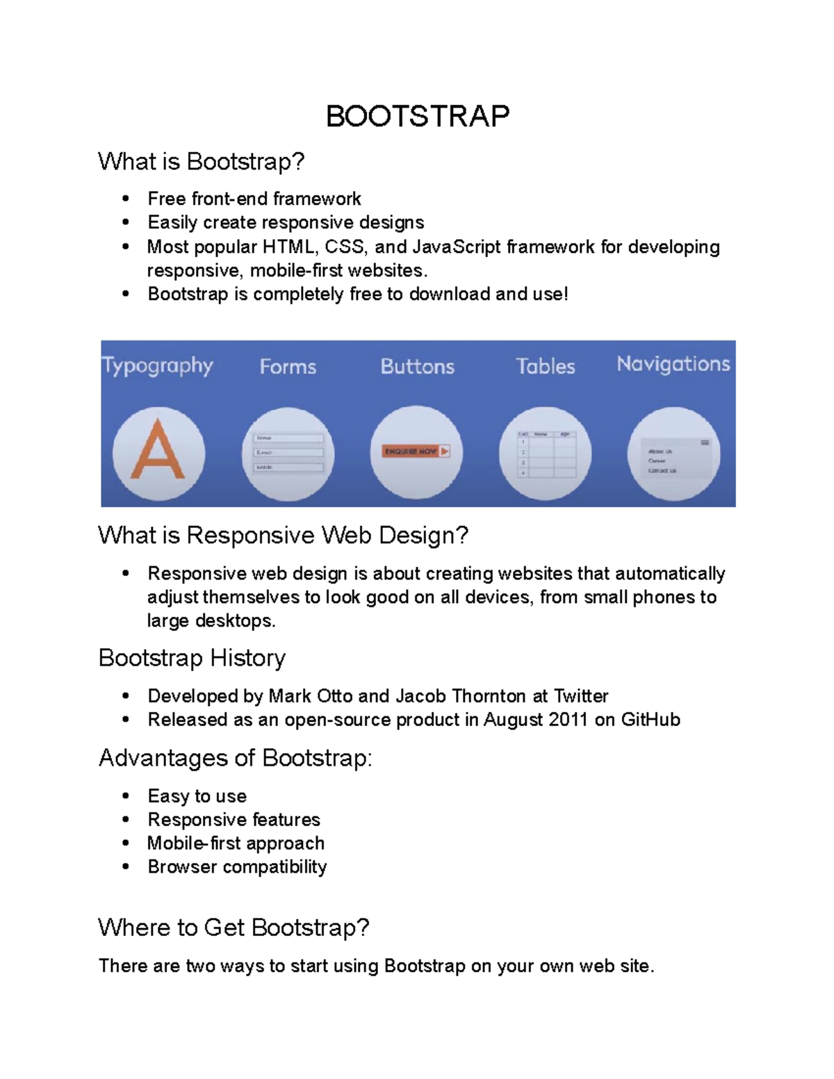 WHAT IS Bootstrap - BOOTSTRAP What is Bootstrap? Free front-end ...