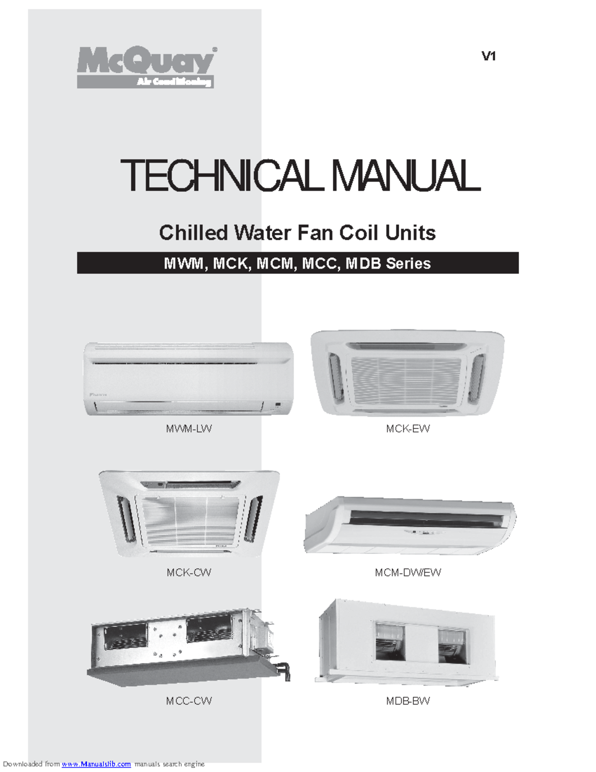 Manual Tecnico MWM L unW - TECHNICAL MANUAL Chilled Water Fan Coil ...