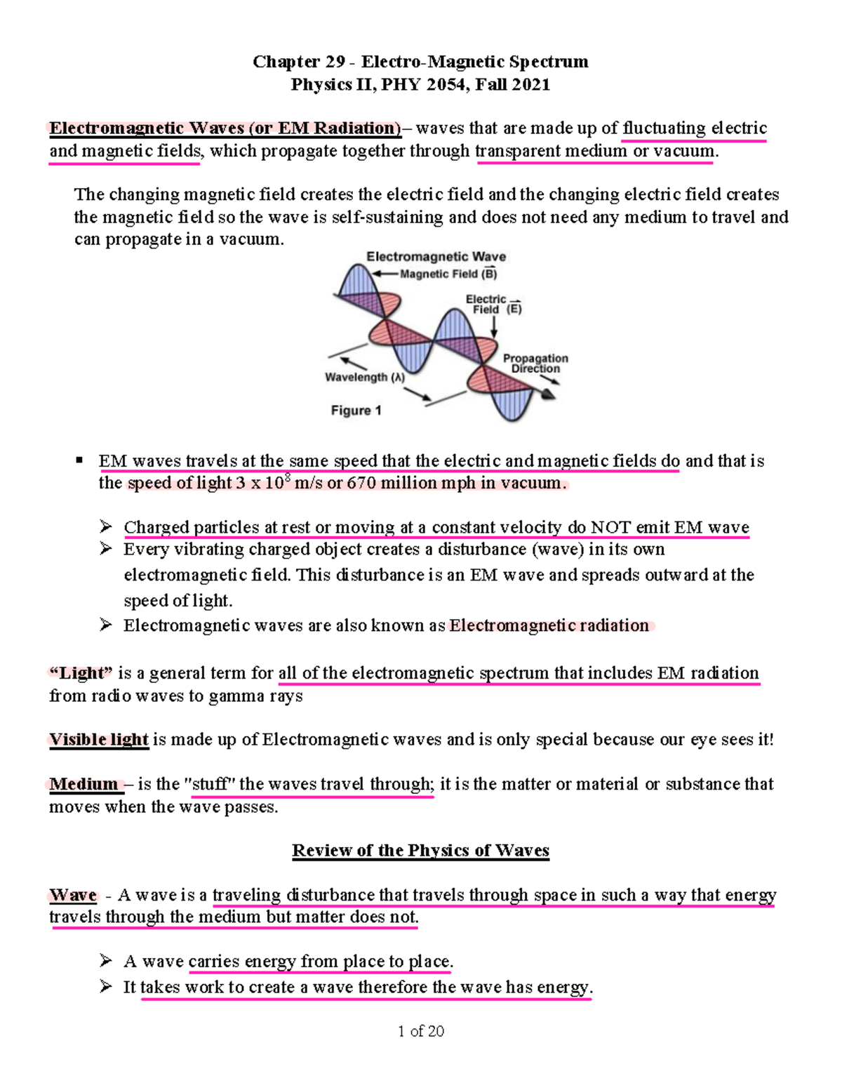 Chapter 29 - EM Spectrum - Chapter 29 - Electro-Magnetic Spectrum ...