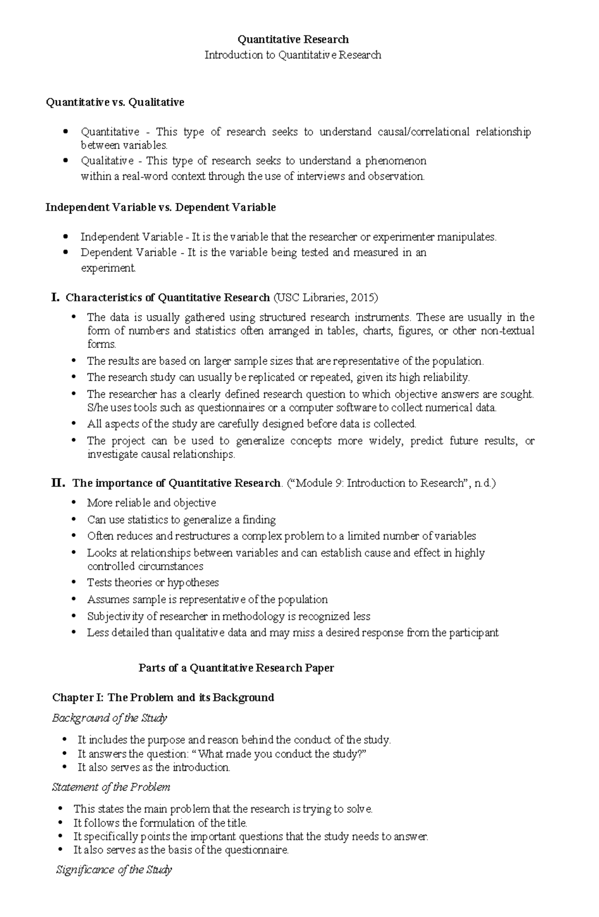 PR-2-Reviewer - Practical Research 2 reviewer - Quantitative Research Introduction to ...