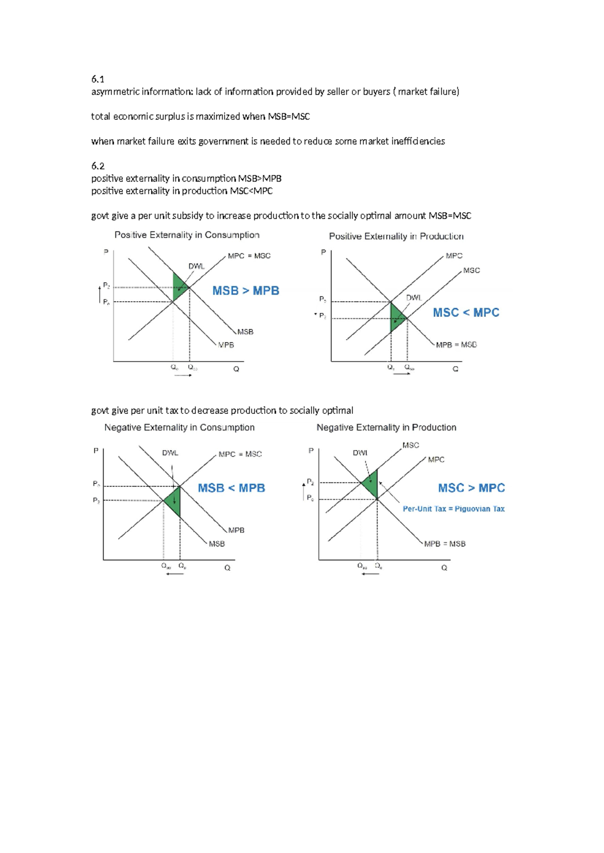 Unit 6 micro - note - 6. asymmetric information: lack of information ...
