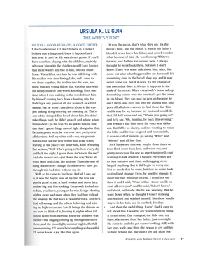 The wifes story ursula k - URSULA K. LEGUIN The Wife's Story He was a ...