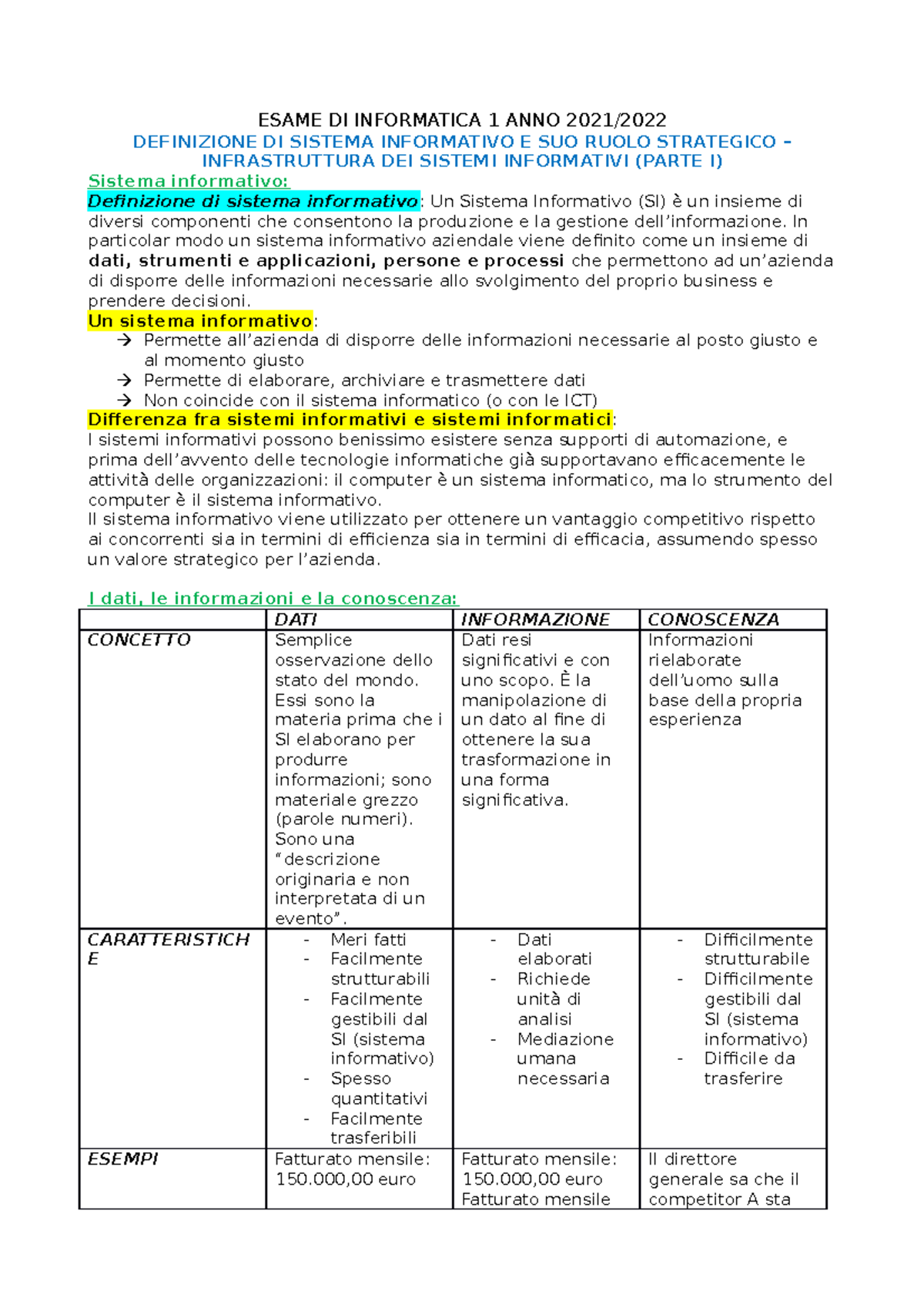 Informatica Totale - appunti presi a lezione ed integrati con il libro ...