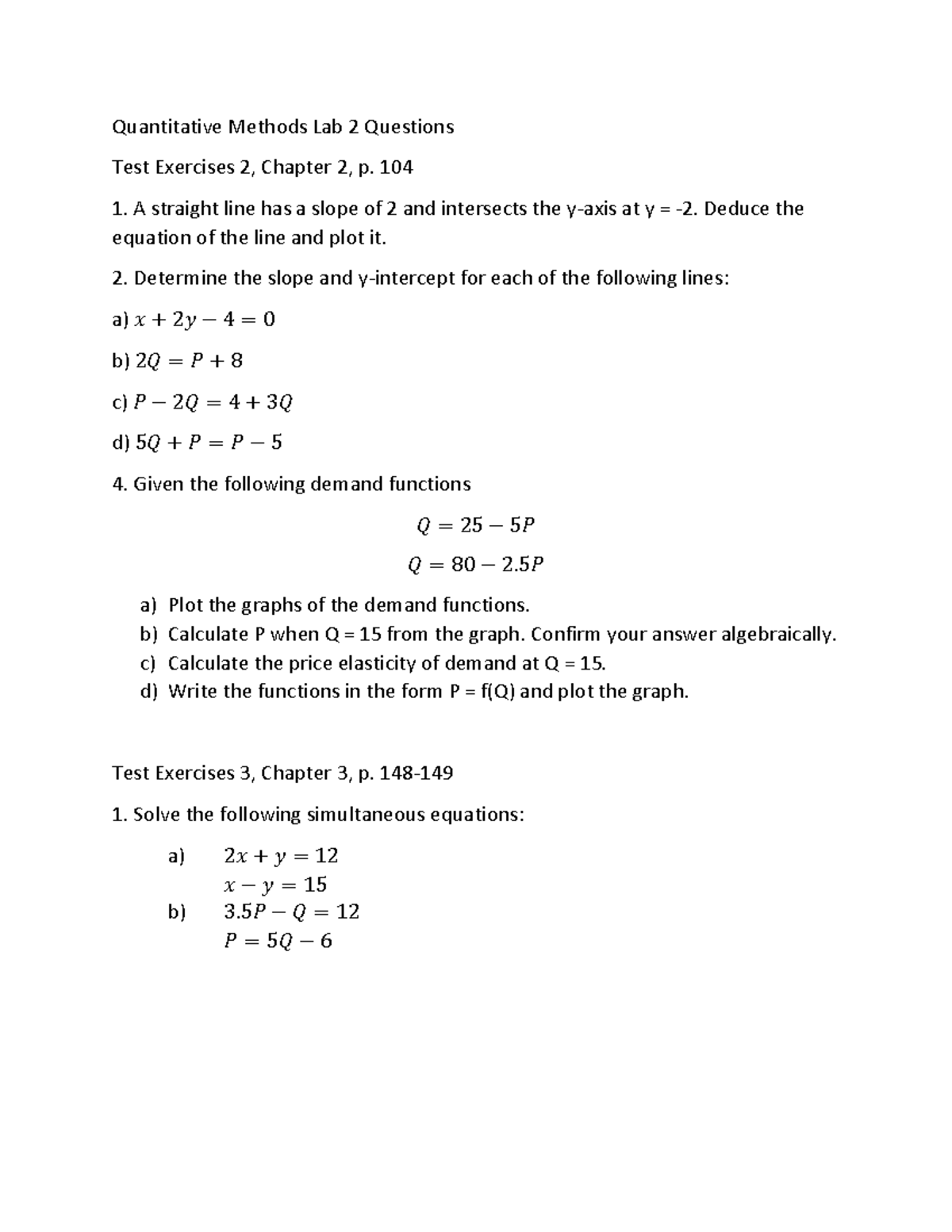 Quantitative Methods Lab 2 Questions - Quantitative Methods Lab 2 ...