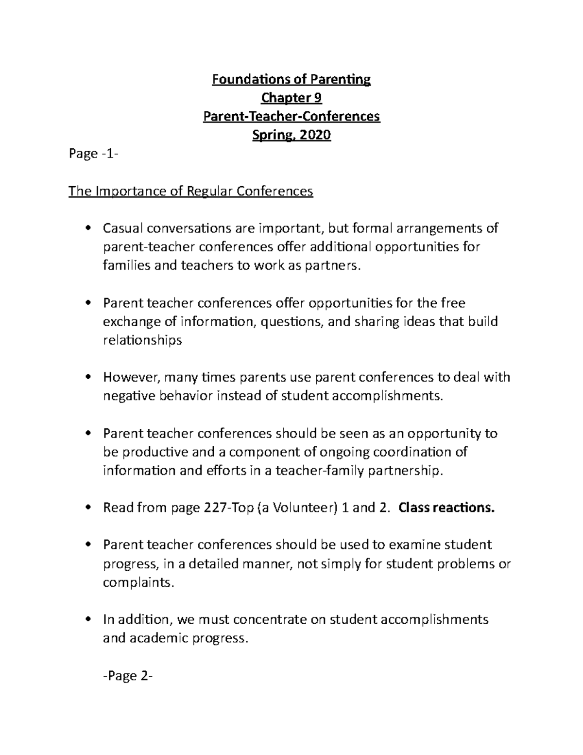 Chapter 9 Foundations of Parenting - Foundations of ParentingChapter 9 ...