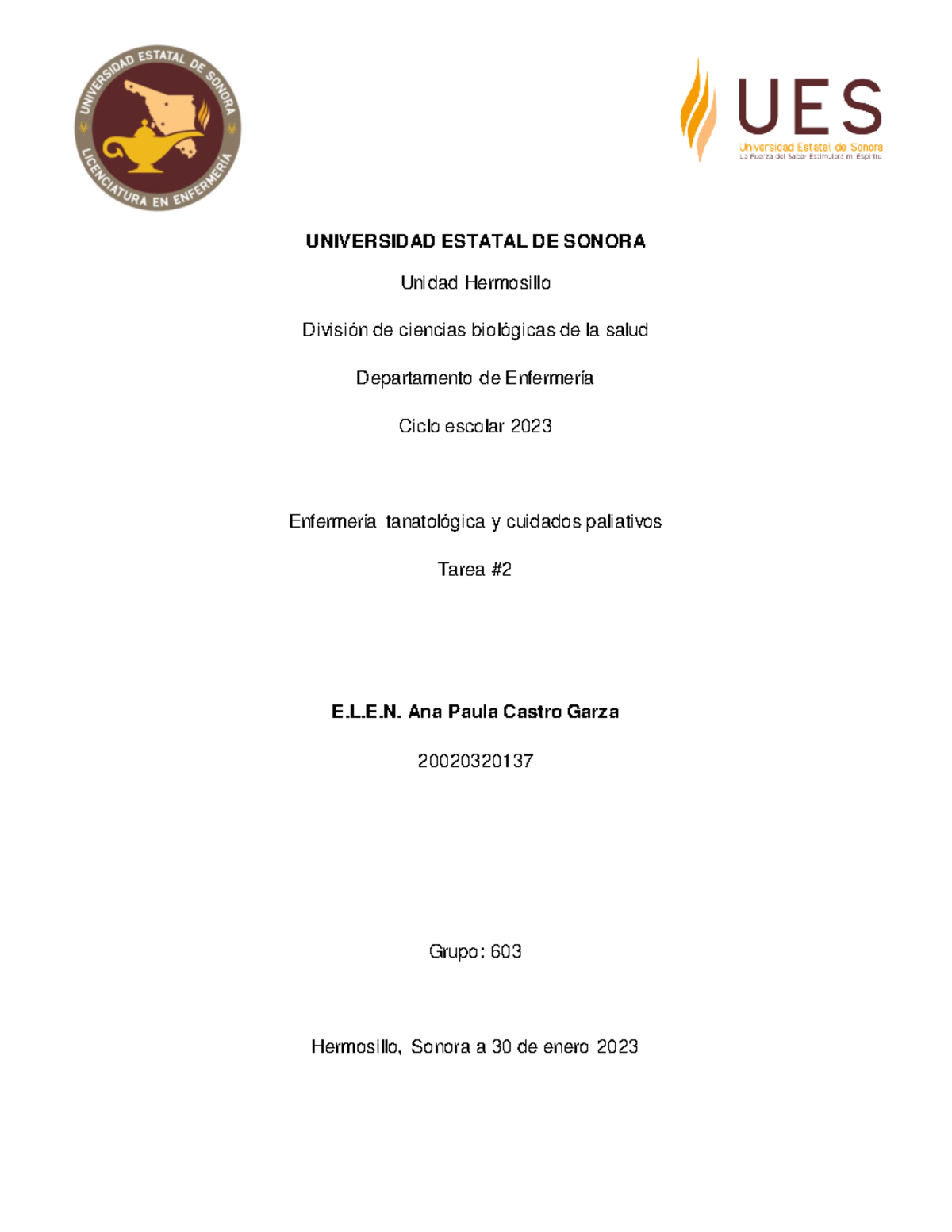 Apuntes de clase Tanatología - UNIVERSIDAD ESTATAL DE SONORA Unidad ...
