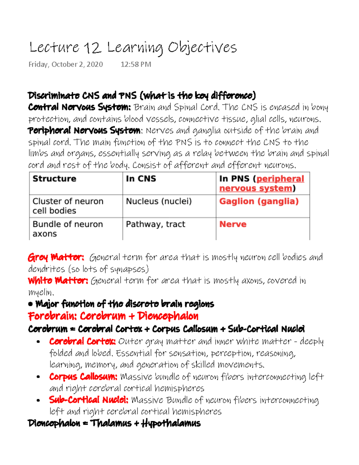 Lecture 12 Learning Objectives - PSL 431 - MSU - Studocu