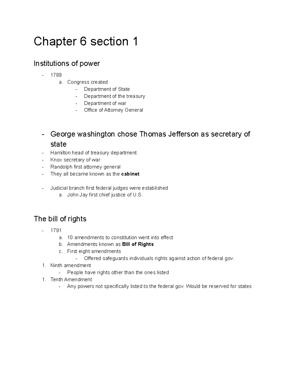 Chapter 6 section 1 - summary - Chapter 6 section 1 Institutions of ...