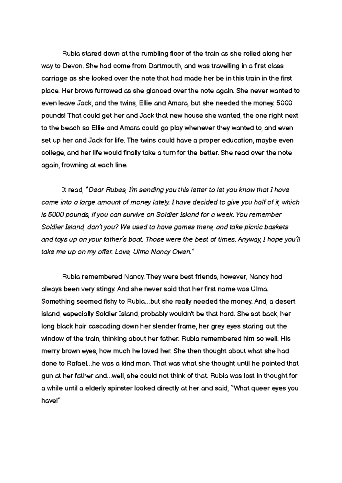 11th Guest Attwn Story by Alaina Calabrese - Rubia stared down at the ...