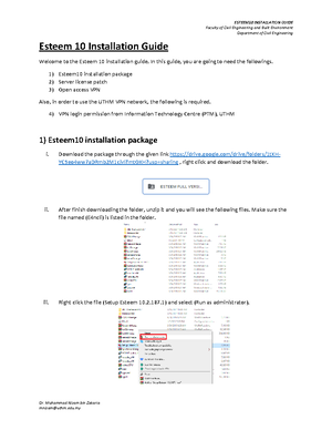 ESTEEM INDIVIDUAL ASSIGNMENT BFC 43201 SOFTWARE ENGINEERING - FACULTY ...