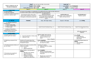 Personal-development-dll-week-5 compress - DAILY LESSON LOG School ...