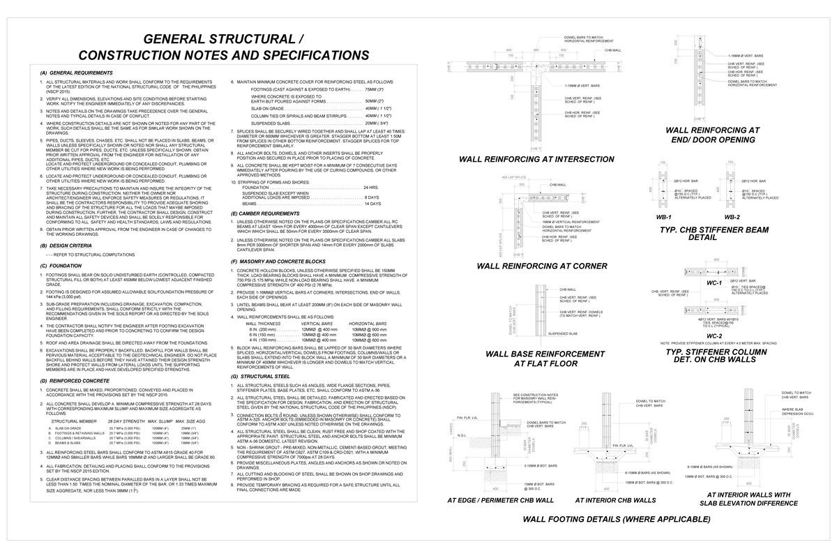 S1 - structural - (A) GENERAL REQUIREMENTS ALL STRUCTURAL MATERIALS AND ...