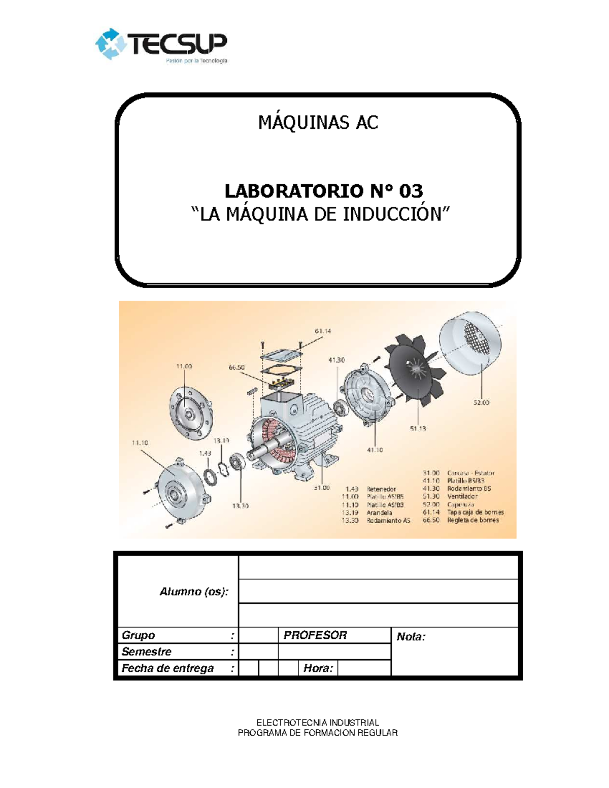 Laboratorio 3 - informes sobre maquinas eléctricas y electrotecnia industrial - Instalaciones ...
