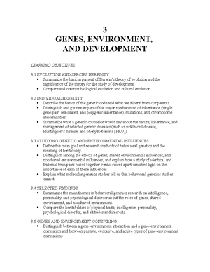 LS-Ch 2 Outline - Summary Life Span Human Development - Chapter 2 2 ...
