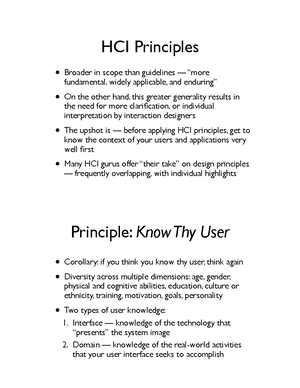 01 Principles - Ajjs - HCI Lecture 1: Principles Hiroshi Shimodaira Key points: – Definition and ...