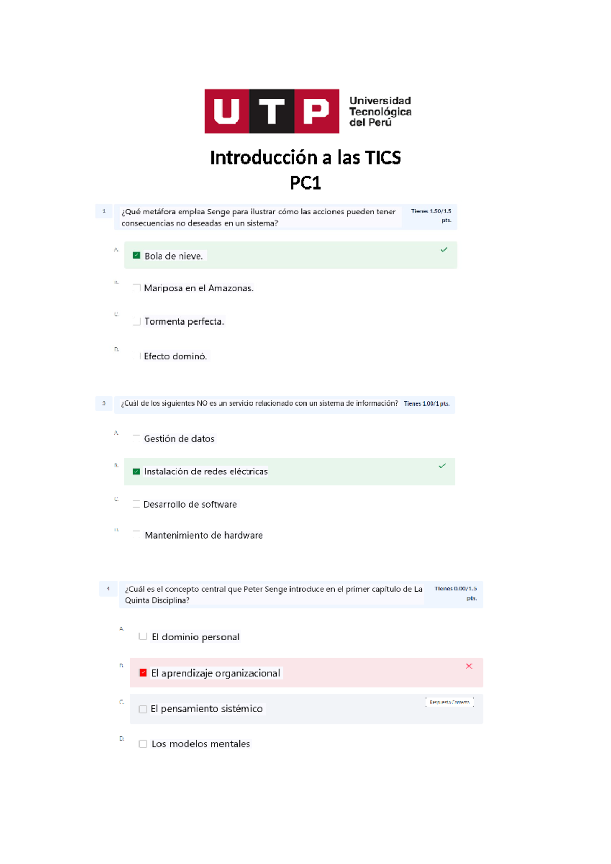 PC1 Introduccion A LAS TICS - Universidad UTP Tecnológica del Perú ...