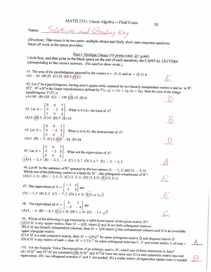 Test3Sample Test 1 - Practice Test - Test 3: Sample Test 1 Math 2331 ...