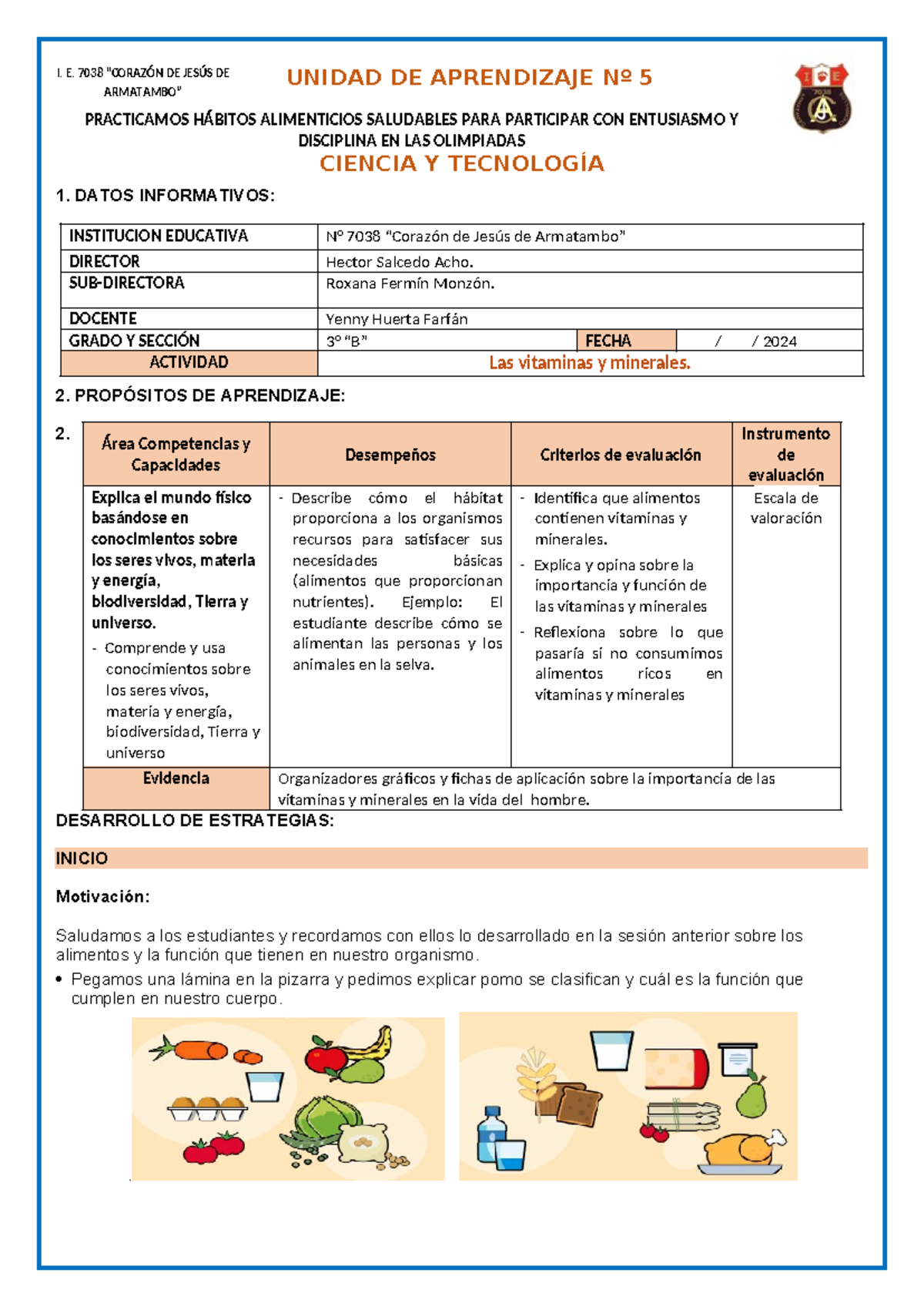 Sesión Ciencia y Tecnologia - UNIDAD DE APRENDIZAJE Nº 5 PRACTICAMOS ...