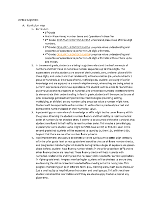 OKM1 Task 4 - Task 4 D184 - A.) 1.) Math, Grade 4 2.) Generalize place ...