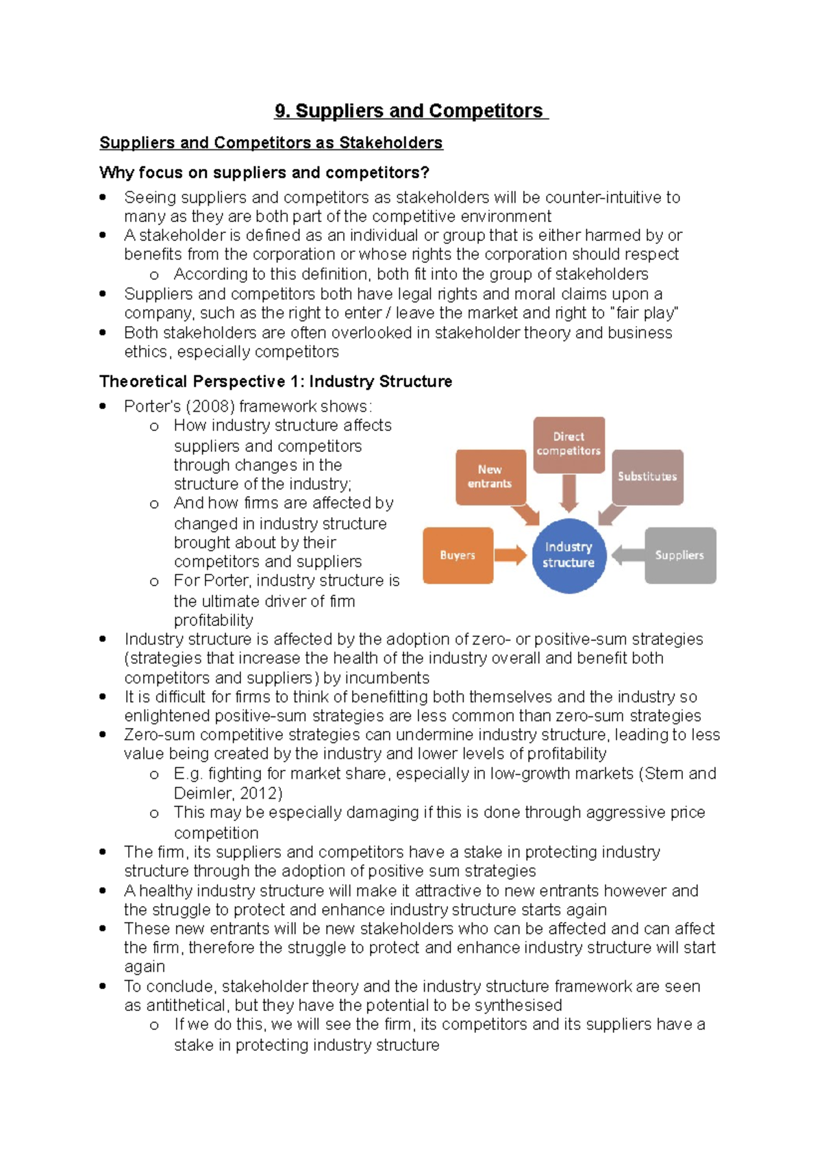 9. Suppliers and Competitors - 9. Suppliers and Competitors Suppliers ...