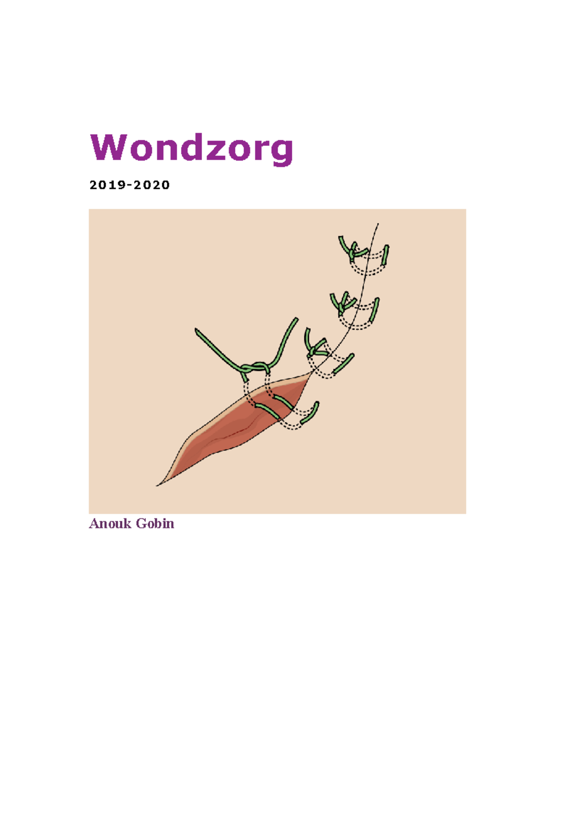 Wondzorg Zorgthema 3 - Wondzorg 2019- Anouk Gobin Hoofdstuk 1 ...