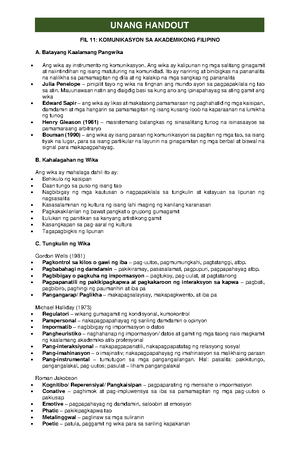 Lesson plan - Pagsusuri sa Sitwayong Pangwika - Asignatura: Sitwasyong ...