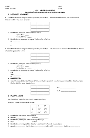 PERF TASK 2 Biodi - Ecology - Names: Date: Grade level and section: Score: Performance Task ...