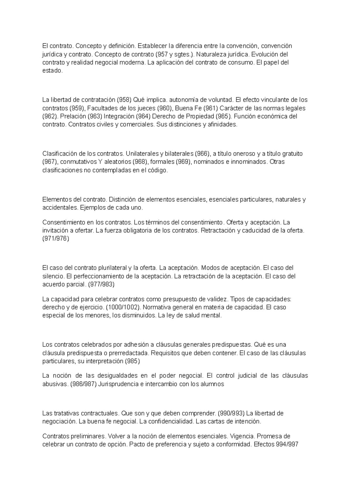 Contratos primer parcial - El contrato. Concepto y definición ...