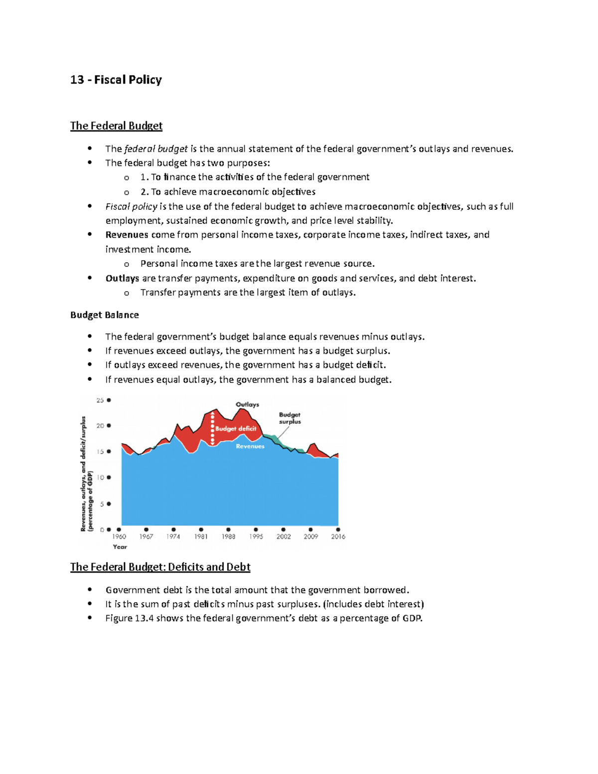 13 - Fiscal Policy - Leigh MacDonald - 13 - Fiscal Policy The Federal ...