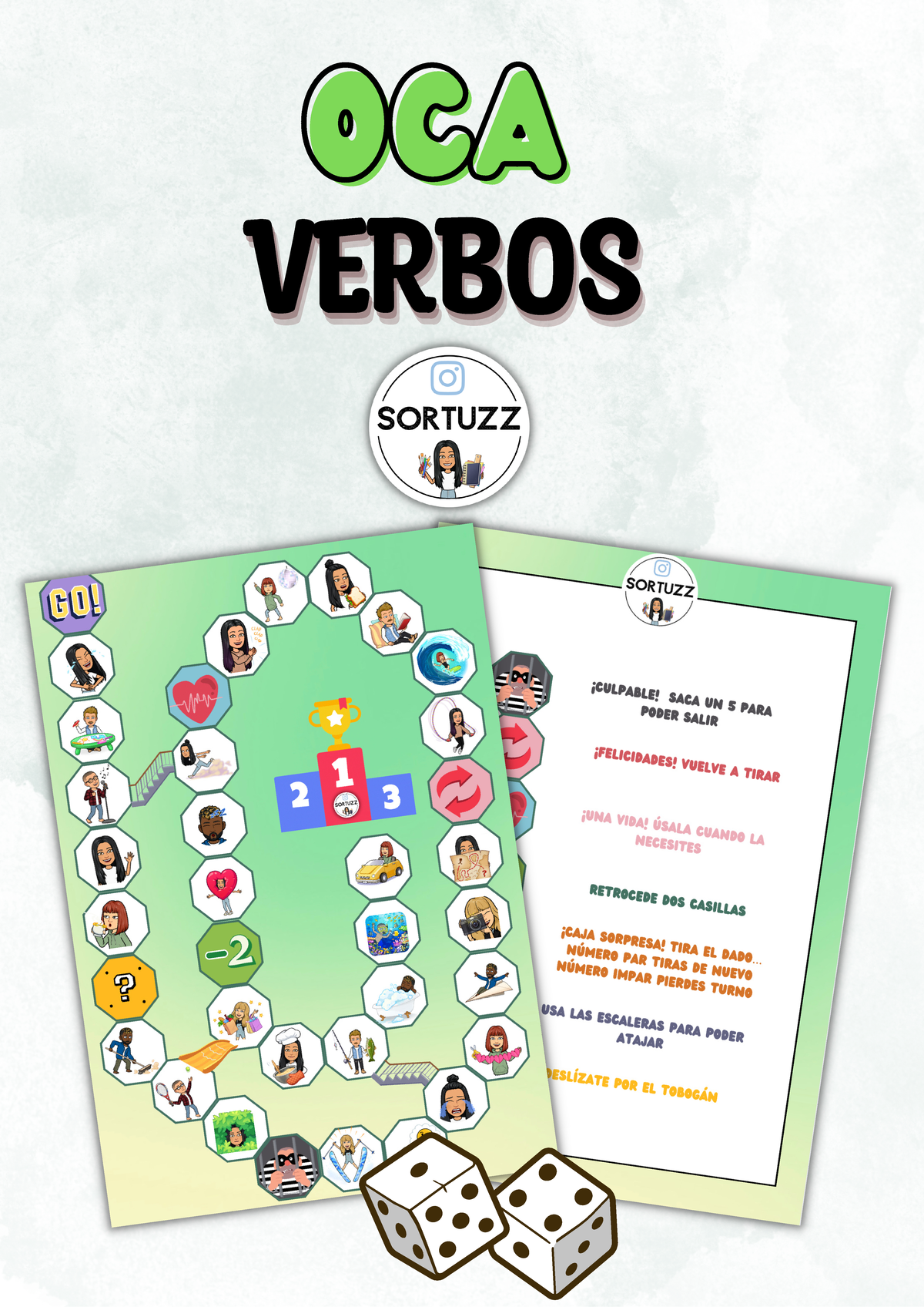 Oca Verbos - Juego - Lenguaje Niños - VERBOS VERBOSVERBOS OCA OCA - Studocu