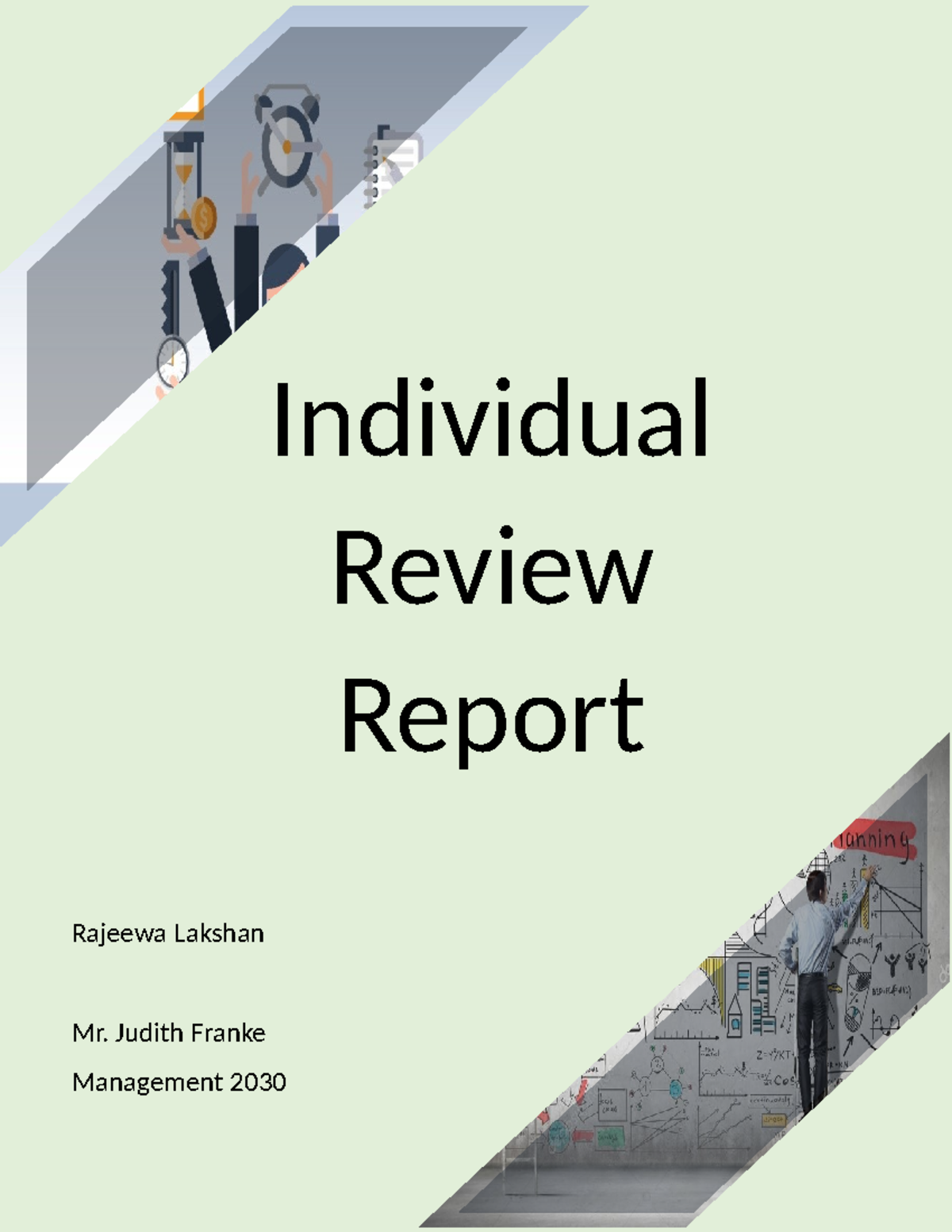 Individual review report - Individual Review Report Rajeewa Lakshan Mr ...